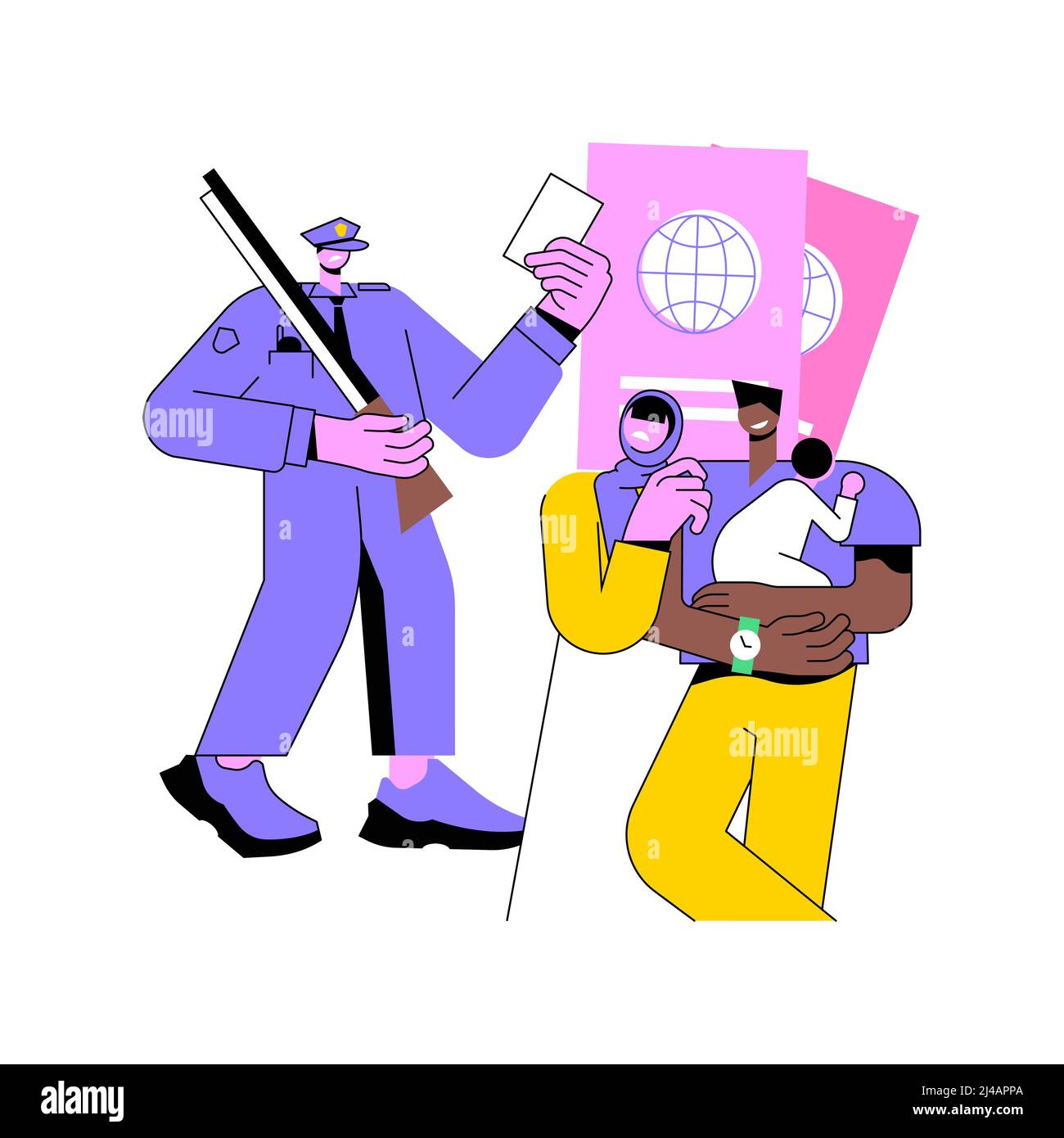 Migration policy abstract concept vector illustration. Migration report ...