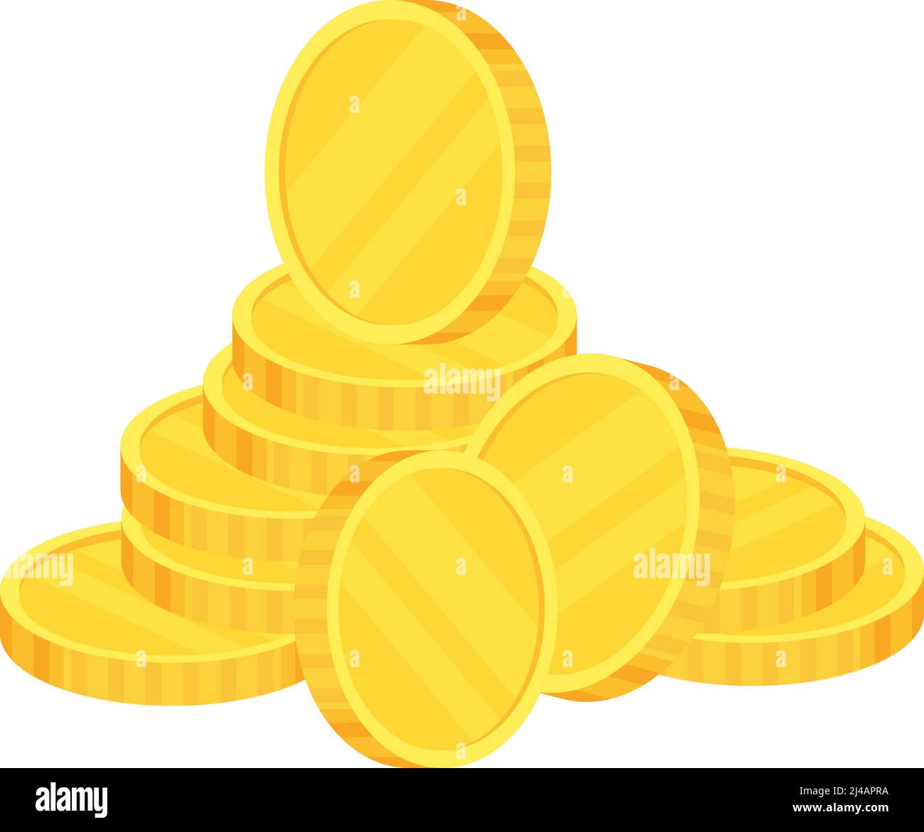 Coins. Heap of golden dollars. Money stack Stock Vector Image & Art - Alamy