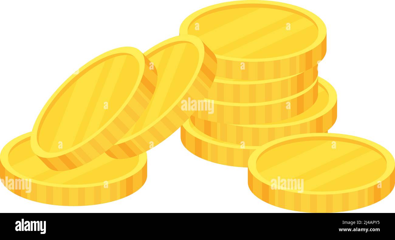 Coins. Heap of golden dollars. Money stack Stock Vector Image & Art - Alamy