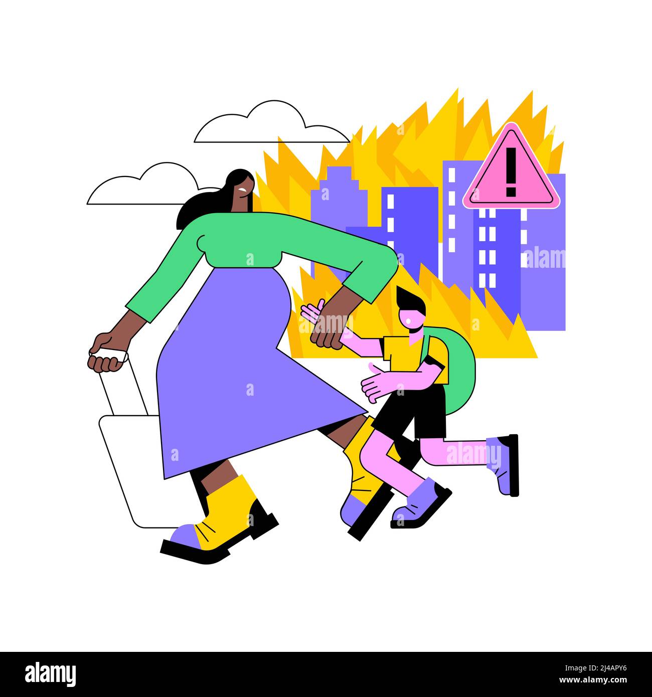 Forced migration abstract concept vector illustration. Movement of ...