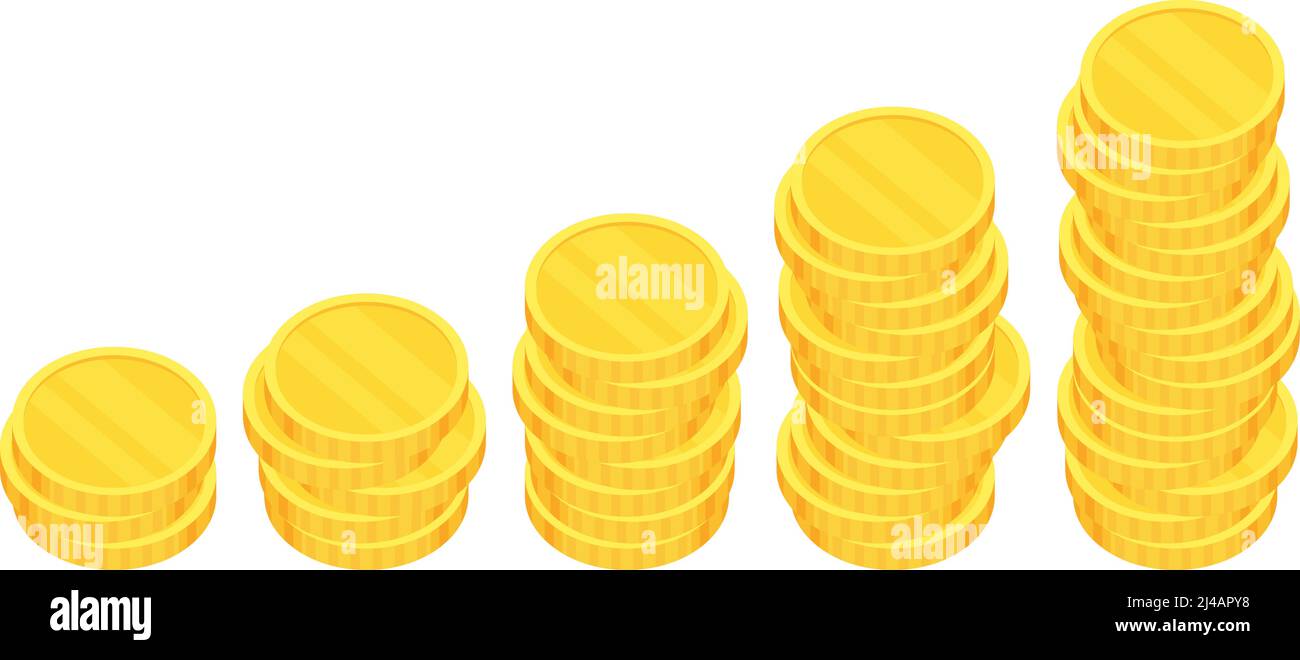 Coins. Heap of golden dollars. Money stack Stock Vector Image & Art - Alamy