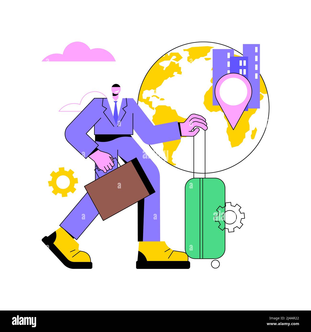 Occupational migration abstract concept vector illustration ...
