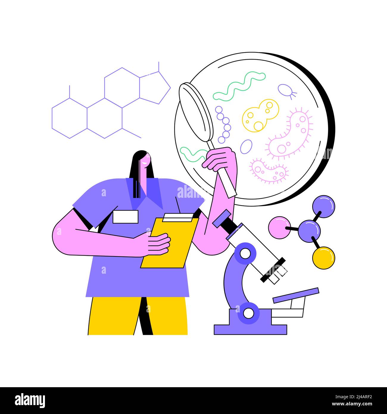 Microbiological technology abstract concept vector illustration ...