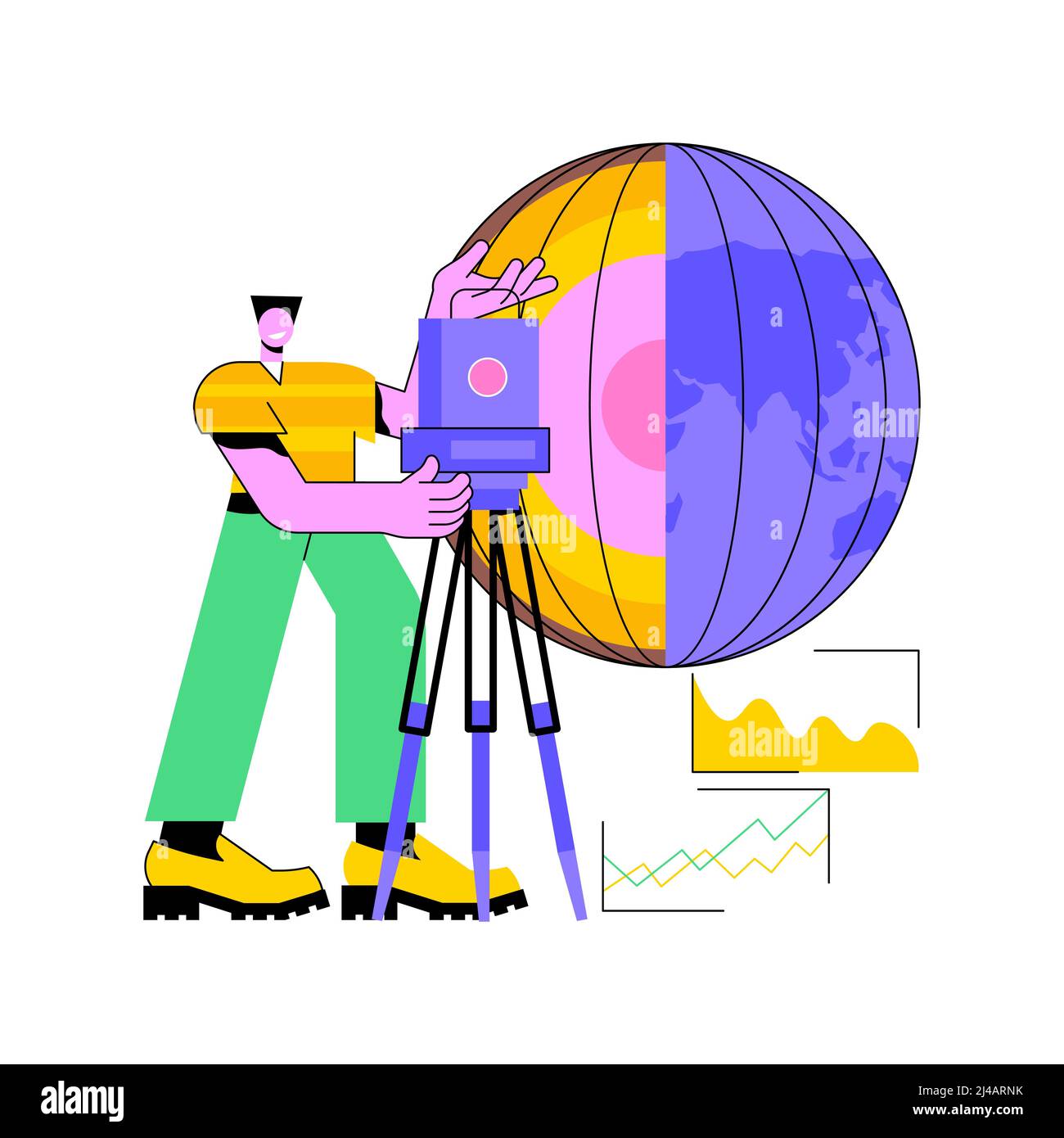 Geophysics abstract concept vector illustration. Geo physical survey ...