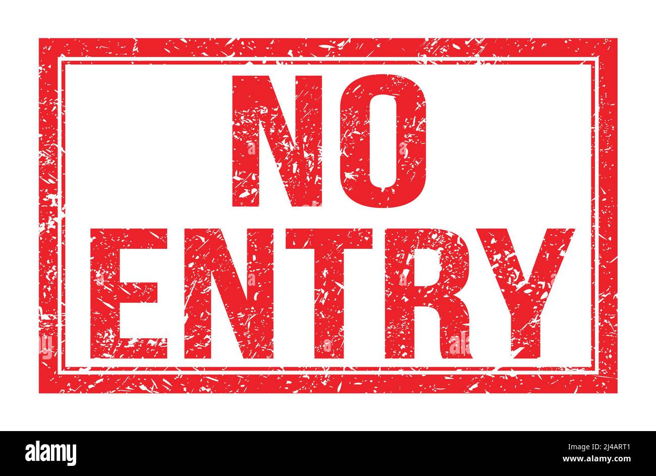 NO ENTRY, words written on red rectangle stamp sign Stock Photo - Alamy