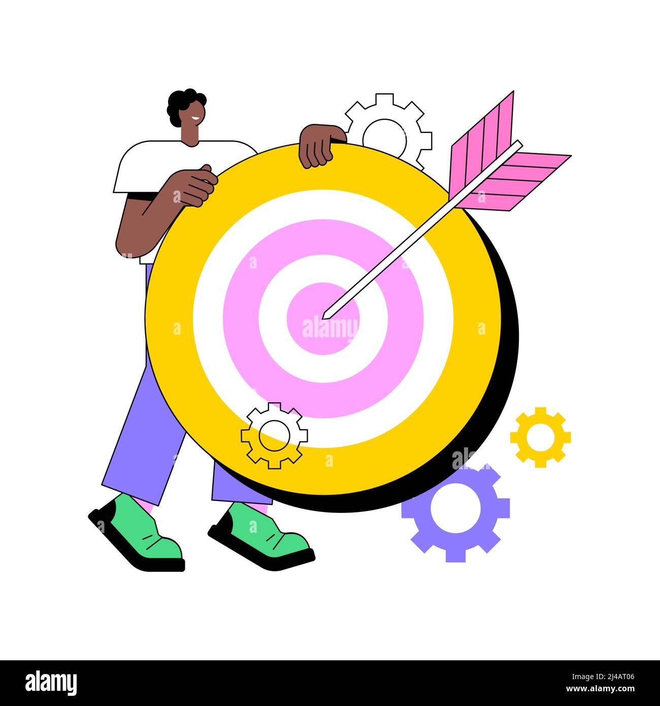 Focus abstract concept vector illustration. Training concentration ...