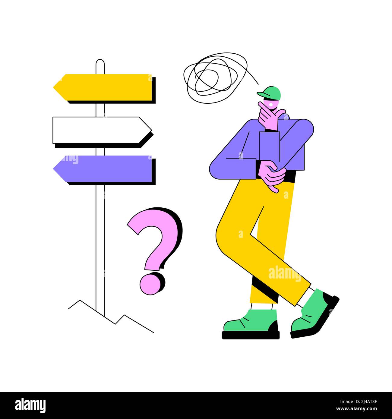 Confusion abstract concept vector illustration. Identity crisis ...