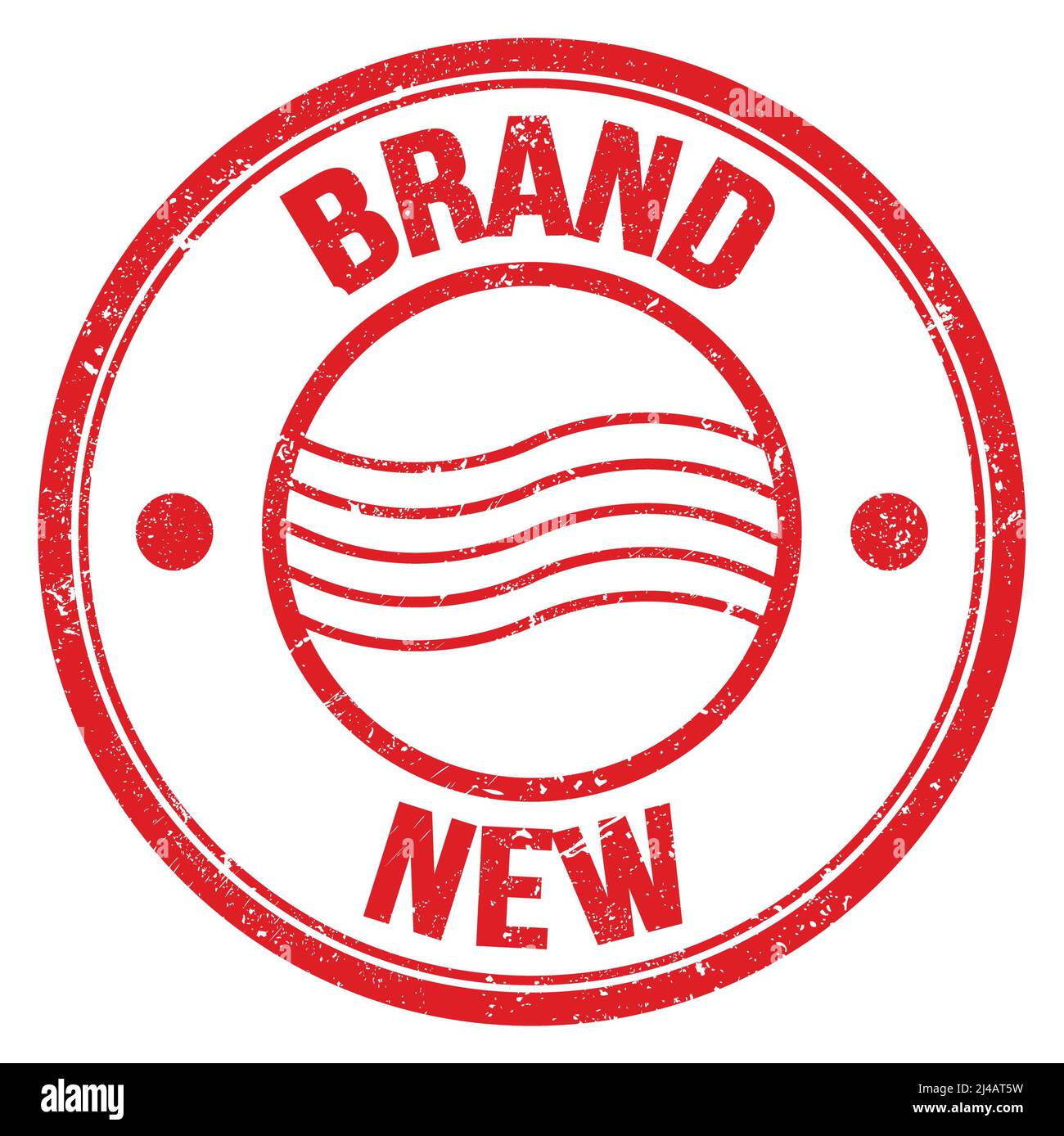 BRAND NEW text written on red round postal stamp sign Stock Photo - Alamy
