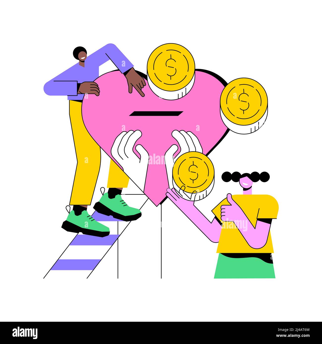 Philanthropy abstract concept vector illustration. Private initiative ...