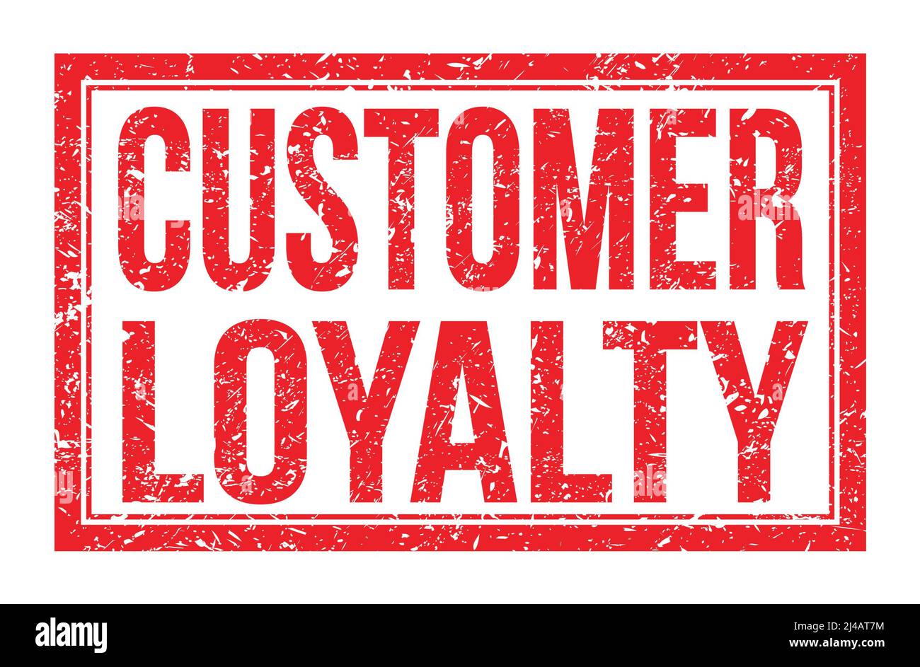 CUSTOMER LOYALTY, words written on red rectangle stamp sign Stock Photo ...