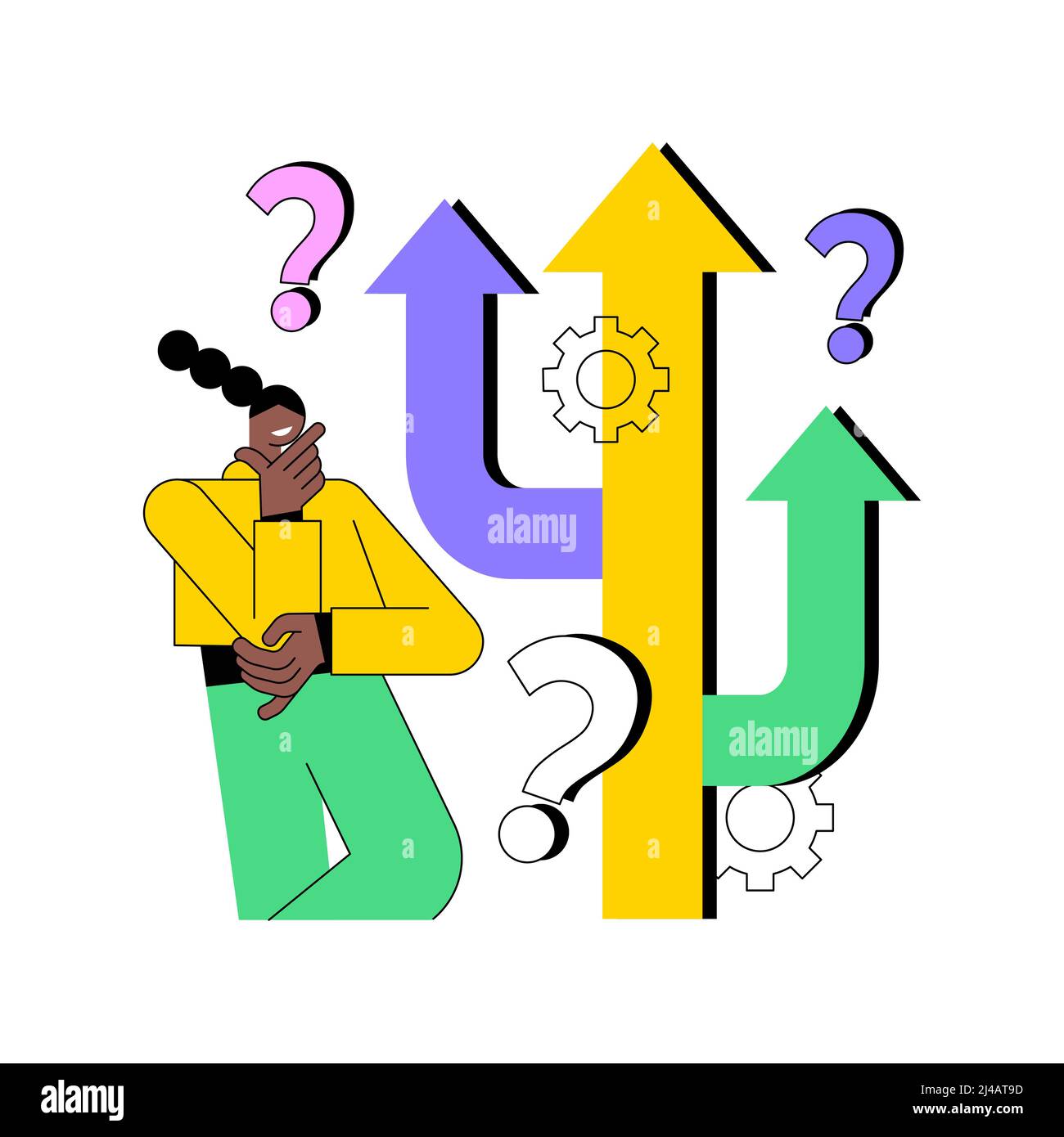 Choice abstract concept vector illustration. Decision making, finding ...