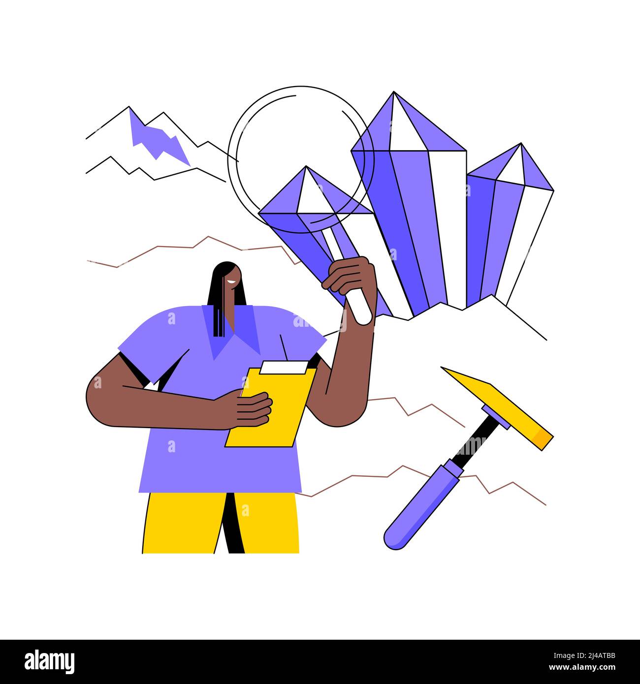 Mineralogy abstract concept vector illustration. Rocks and minerals ...