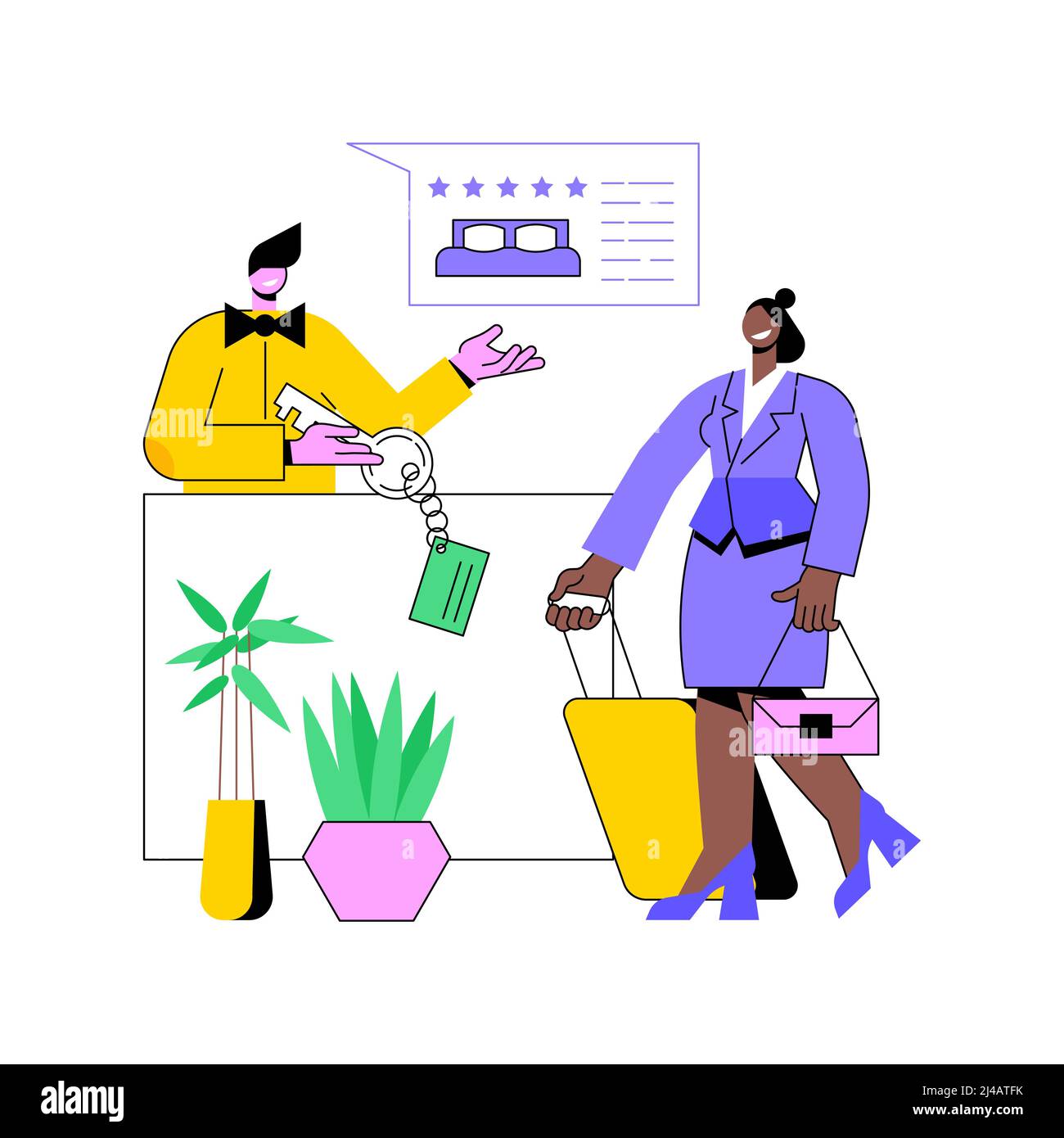 Hospitality management abstract concept vector illustration. Hotel ...