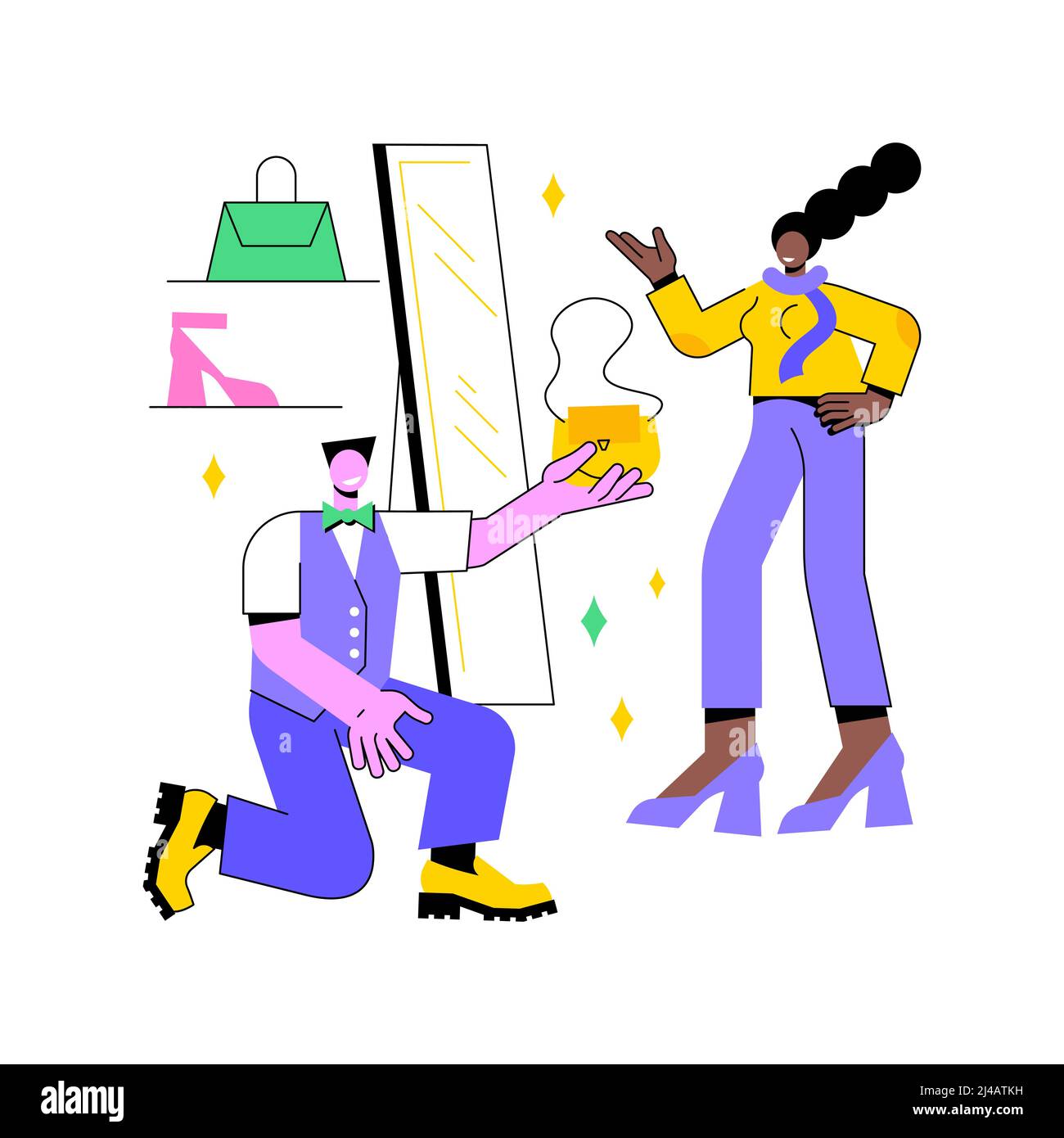 Personal stylist abstract concept vector illustration. Shopping ...