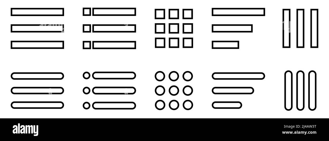 Hamburger Line Menu Icon Stock Vector Image & Art - Alamy