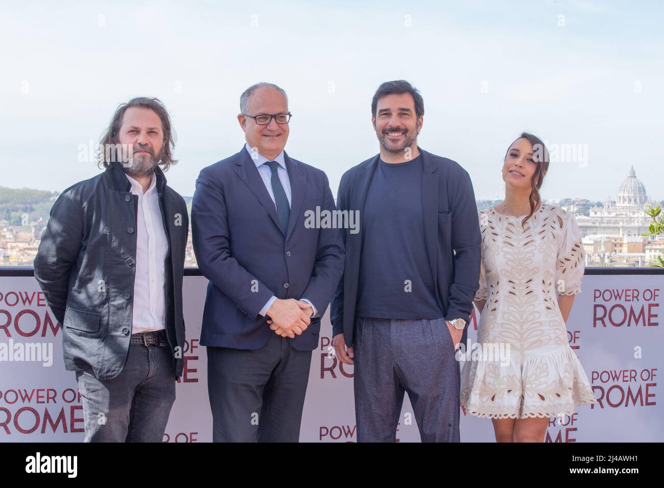 Rome, Italy. 13th Apr, 2022. Director Giovanni Troilo, actors Edoardo ...