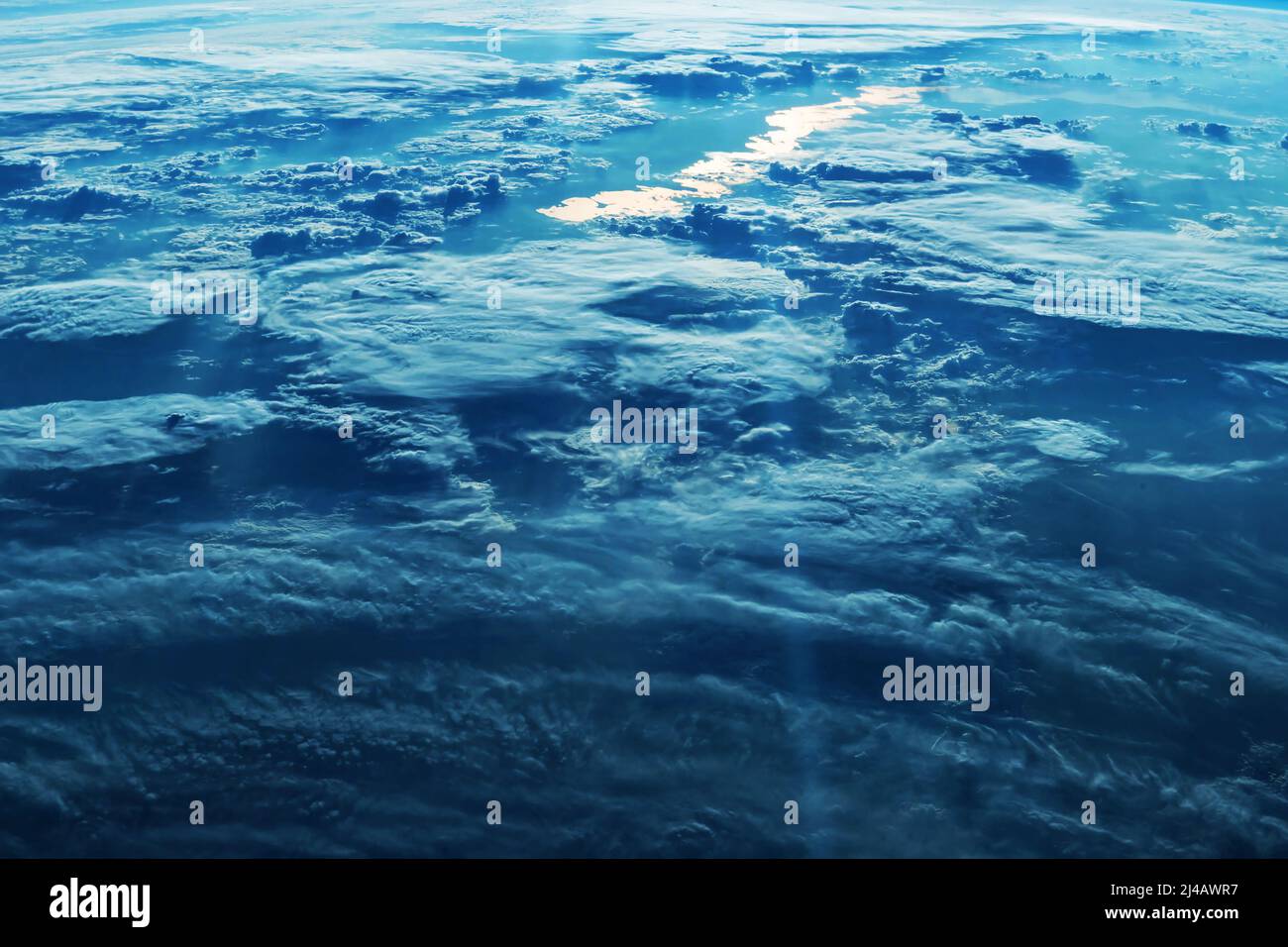Earth's atmosphere from space. Elements of this image furnished by NASA ...