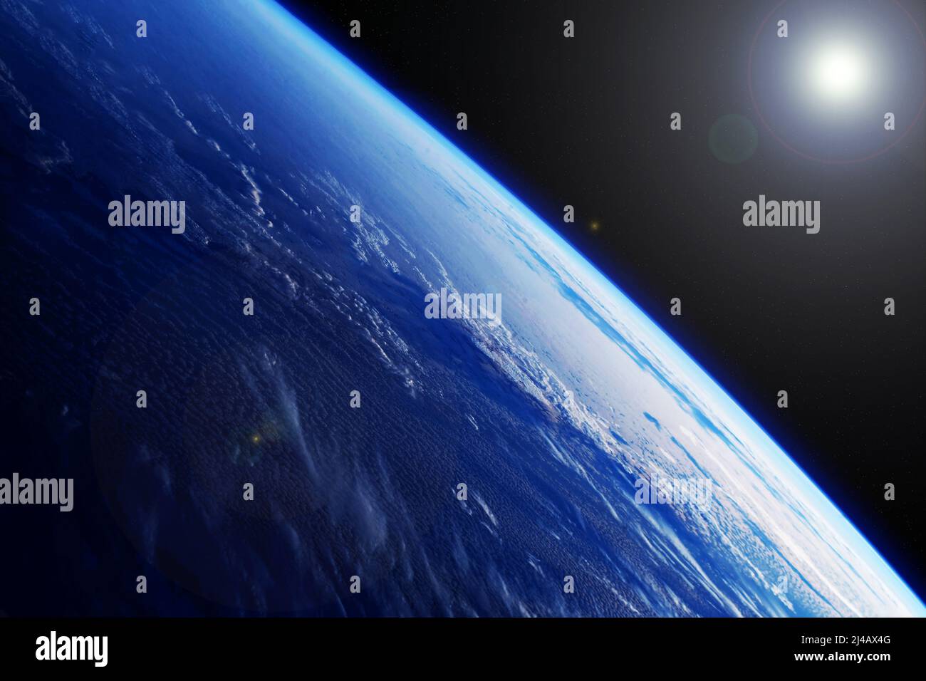 Earth's atmosphere from space. Elements of this image furnished by NASA ...