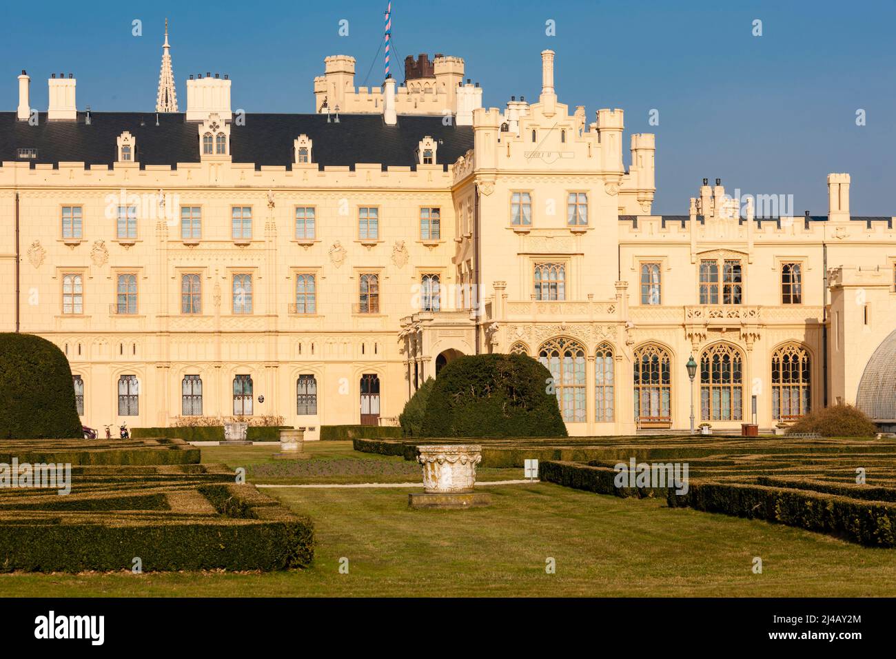Lednice Castle in Southern Moravia, Unesco site, Czech Republic Stock ...