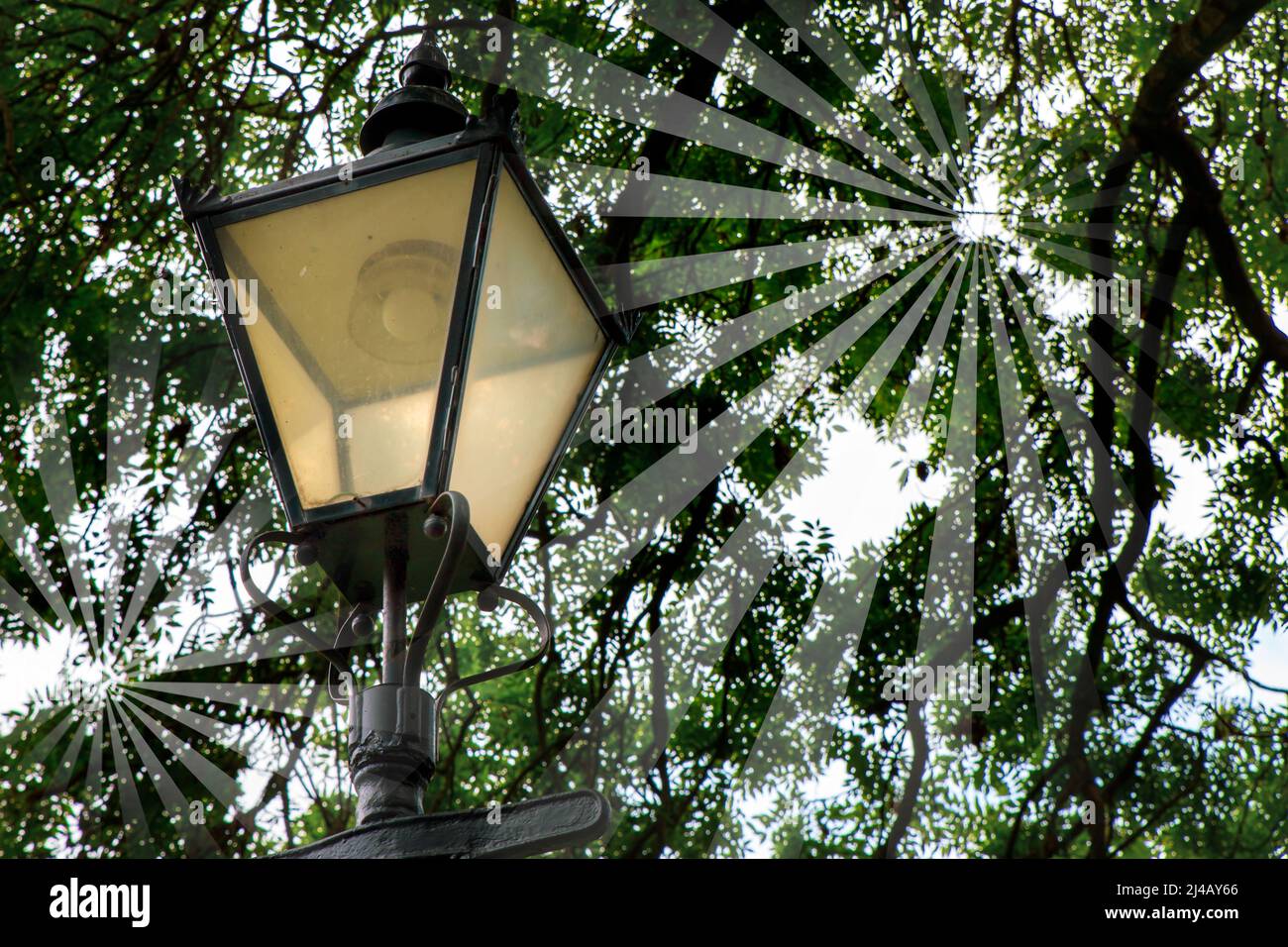A lantern in a park of Edinburgh, the capital of Scotland. Edinburgh ...