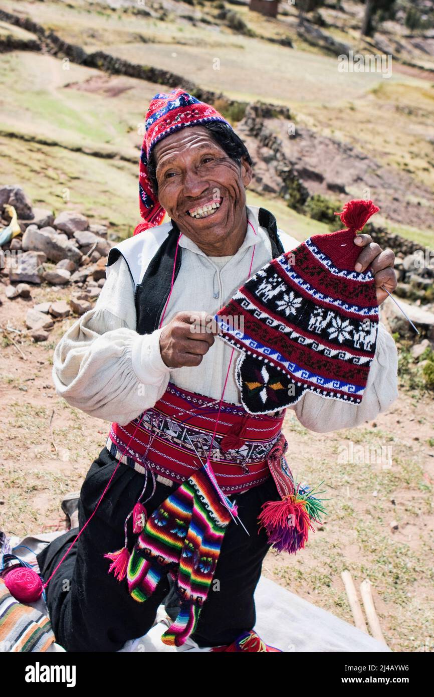 Taquile Island, Peru Stock Photo - Alamy