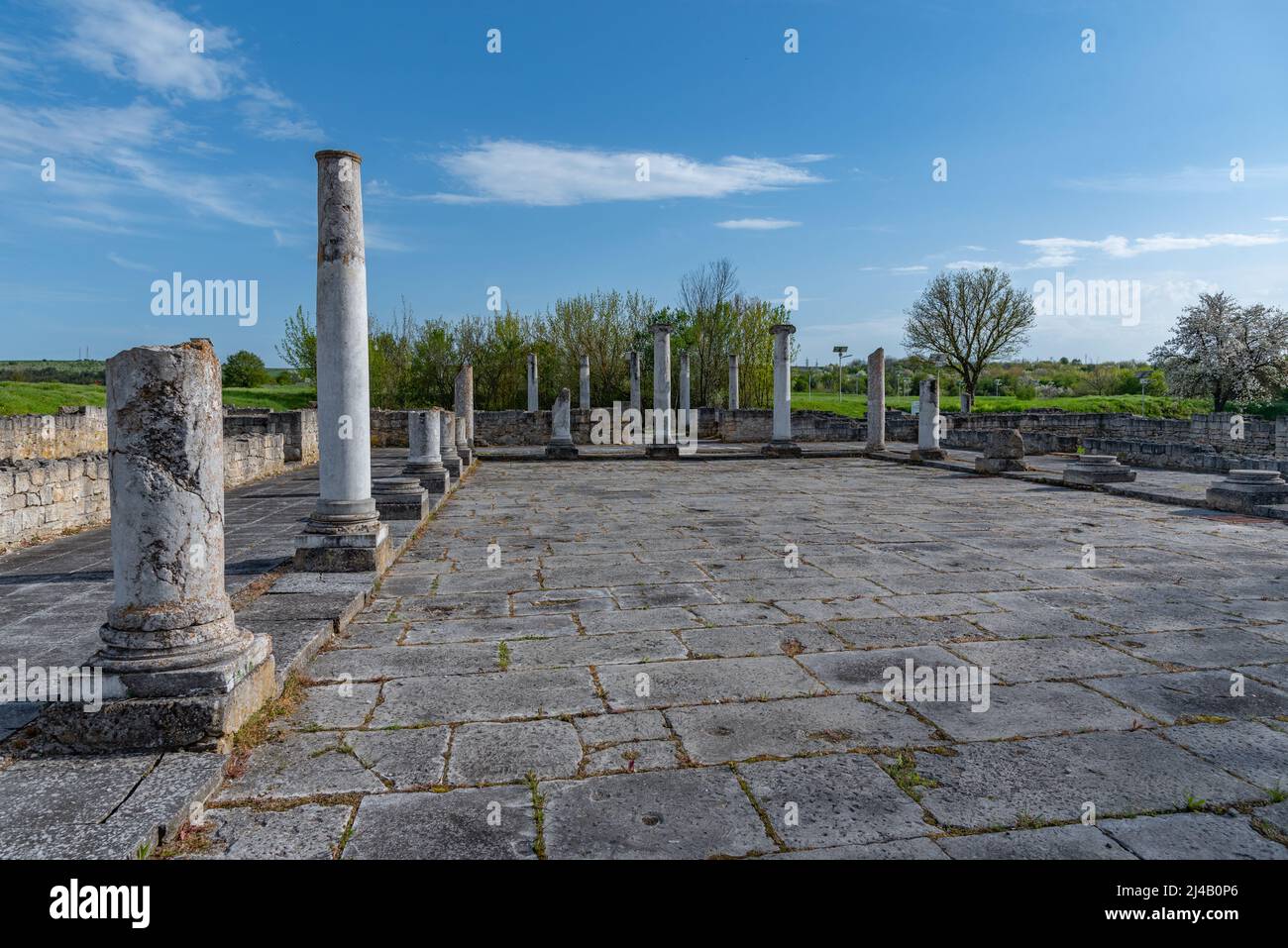 Ruins of ancient roman town Abritus near Razgrad, Bulgaria Stock Photo ...