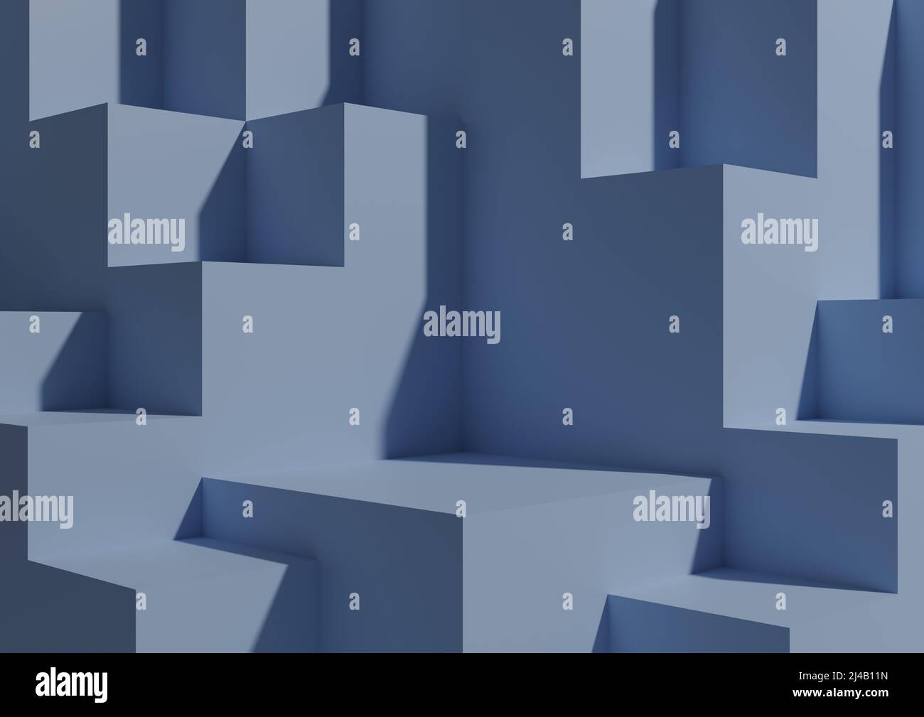 Minimal Light Blue Background 3D Studio Mockup Scene with Podiums and ...