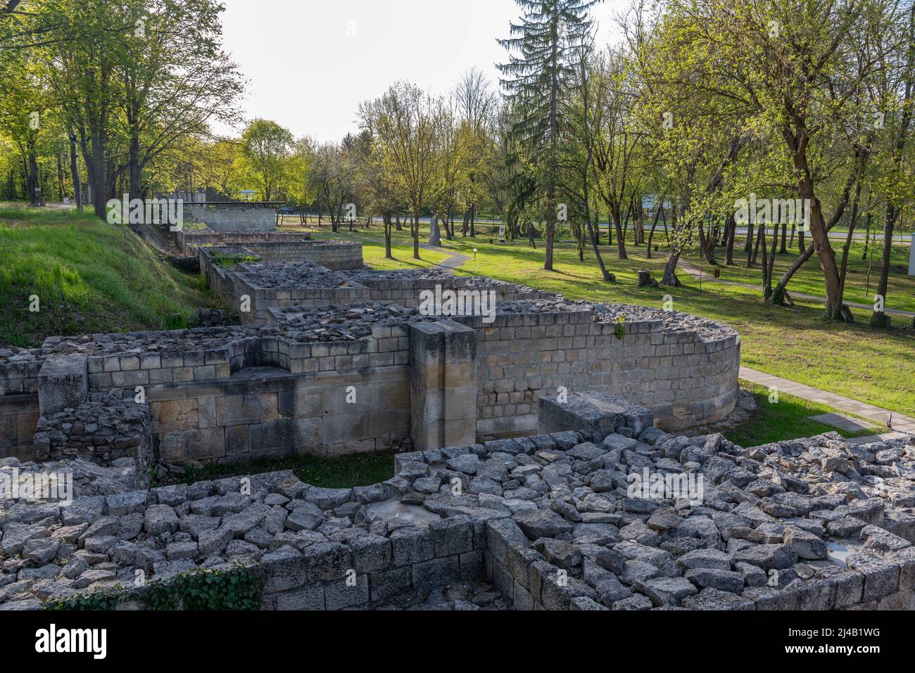 Ruins of ancient roman town Abritus near Razgrad, Bulgaria Stock Photo ...