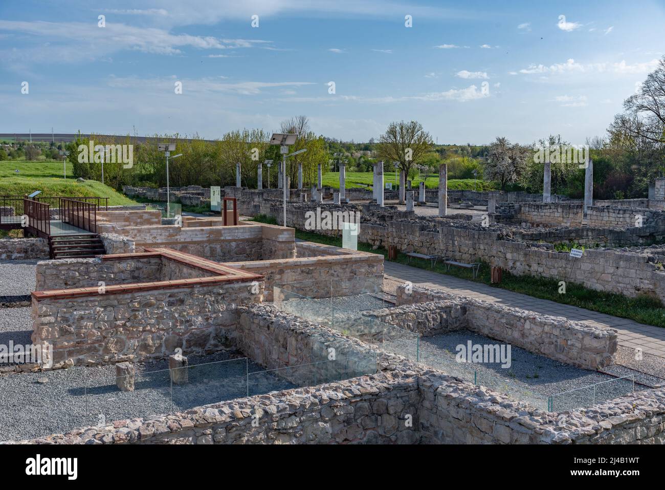 Ruins of ancient roman town Abritus near Razgrad, Bulgaria Stock Photo ...