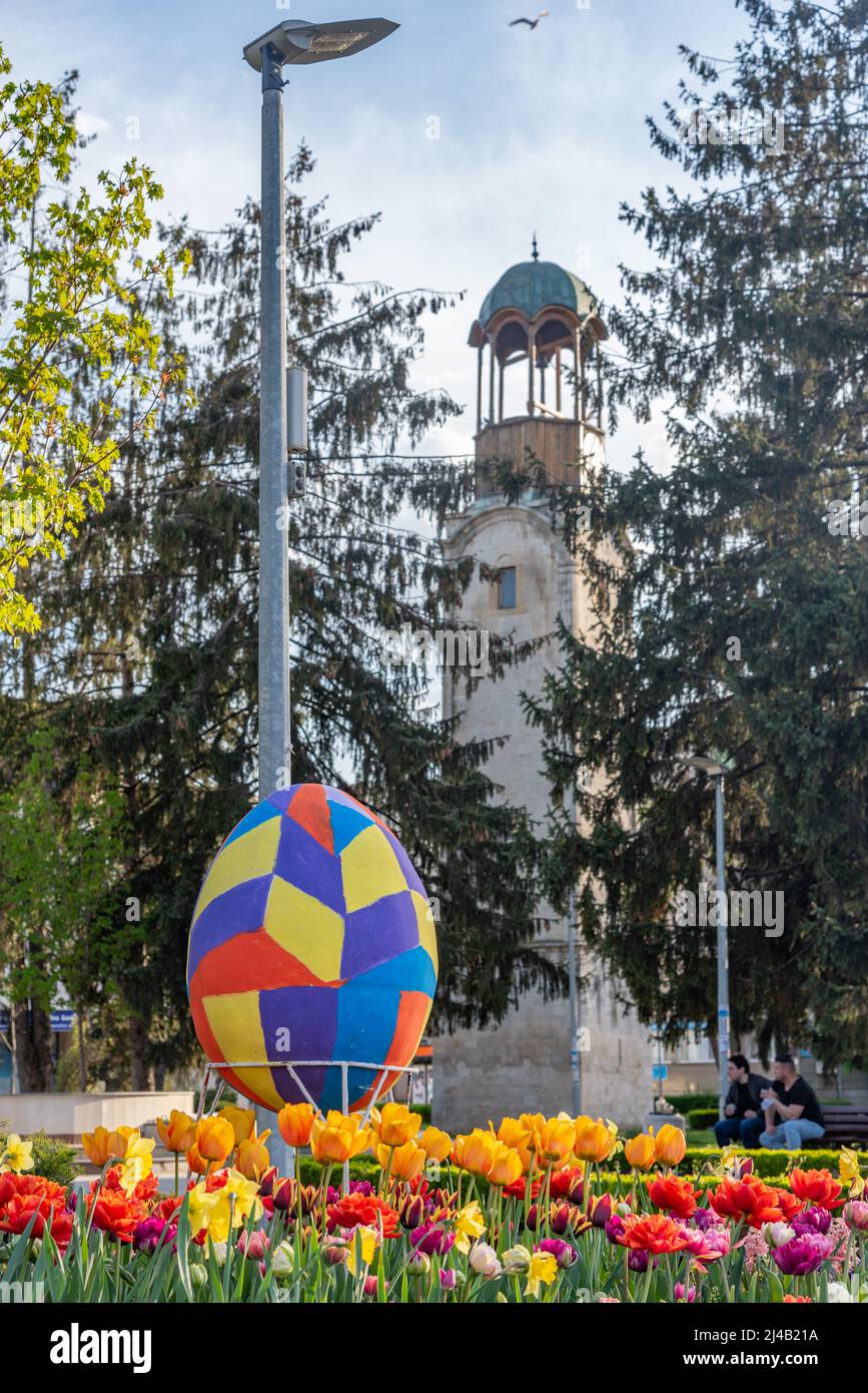 Historical clock tower in Razgrad, Bulgaria Stock Photo - Alamy