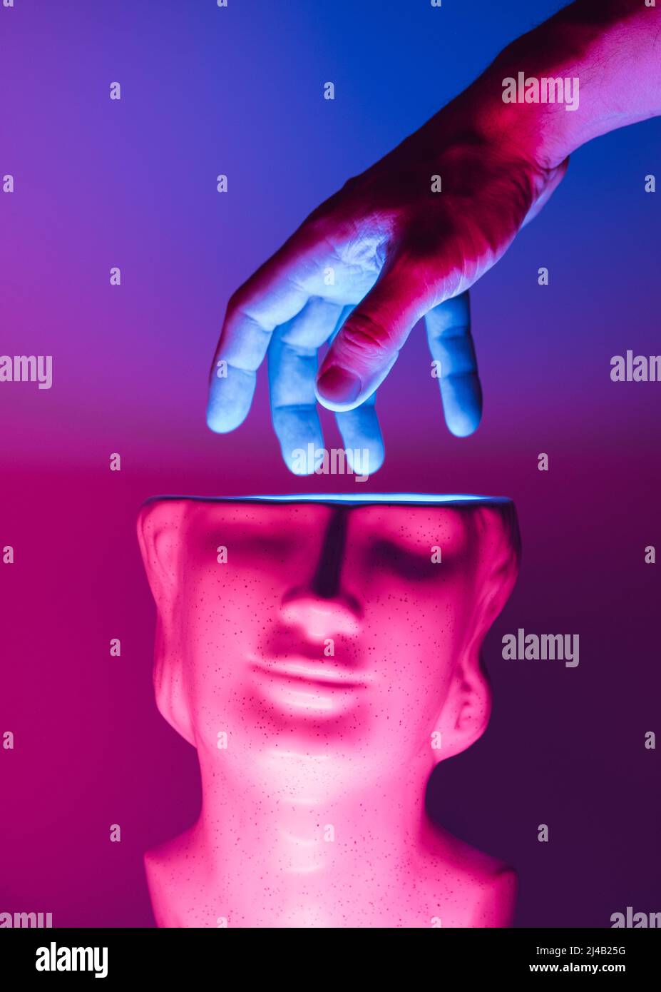 Neon pink hand hi-res stock photography and images - Alamy