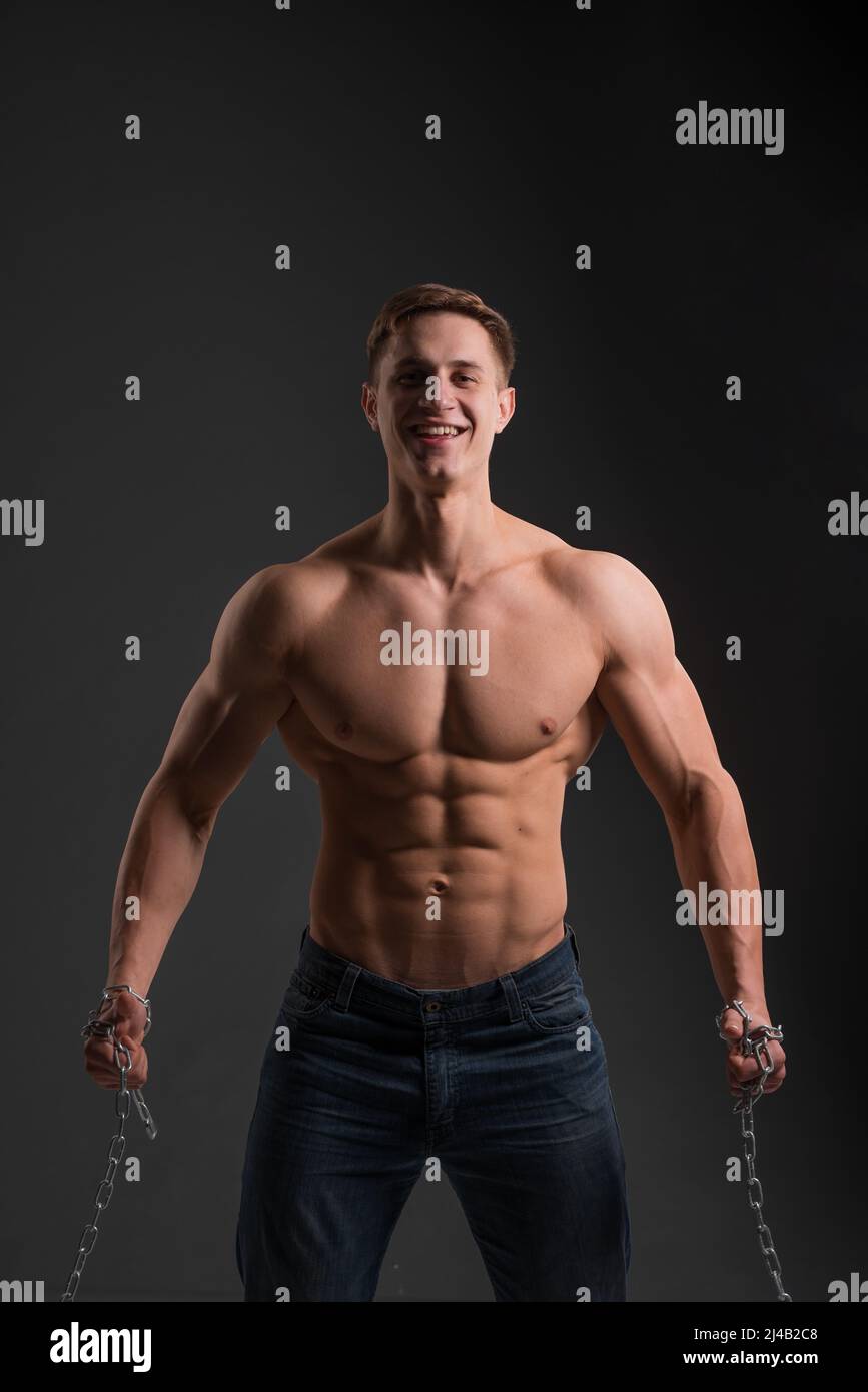 athlete with chain Stock Photo - Alamy