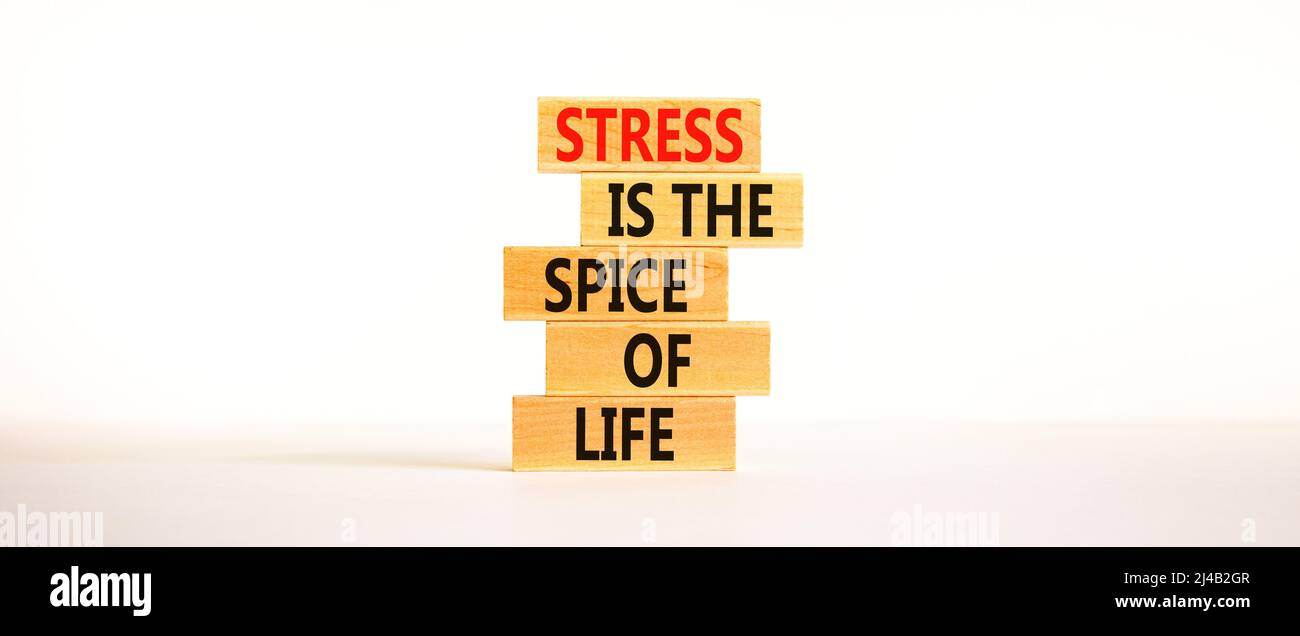 Stress spice of life symbol. Concept words Stress is the spice of life ...