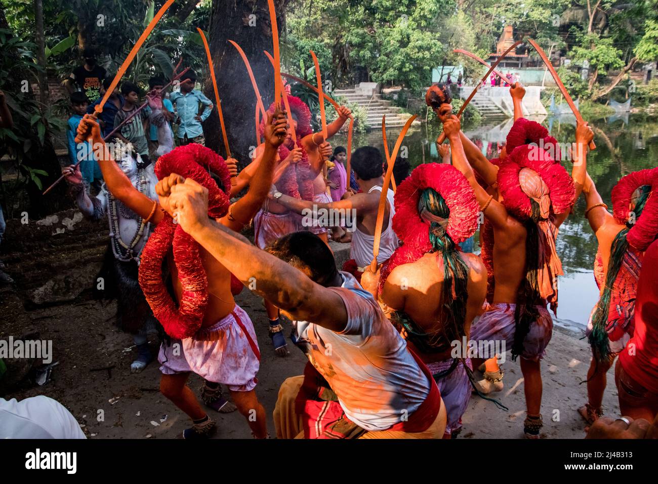 Lal Kach festival celebrated in Bangladesh. The Hindu community took ...