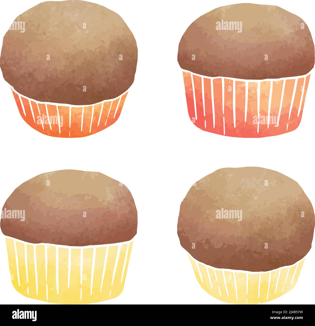 Banana muffins Stock Vector Images - Alamy