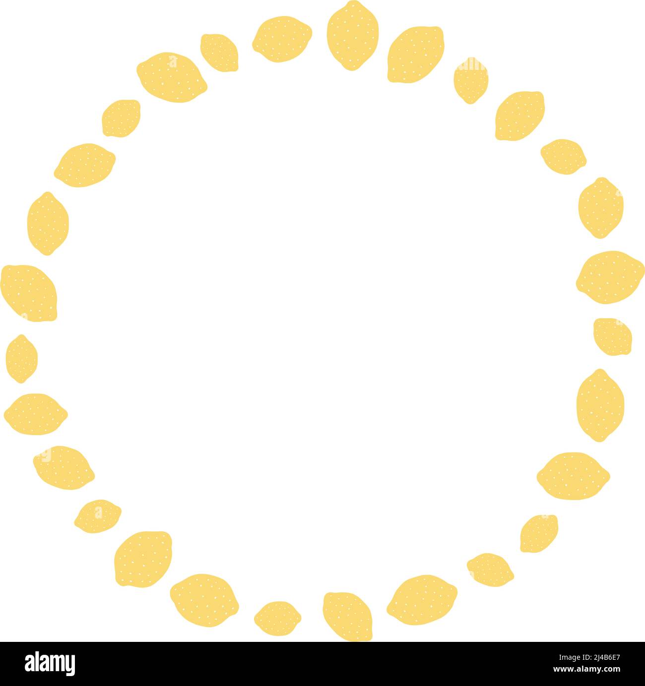 Hand drawn vector illustration of lemon with blank space for text on ...