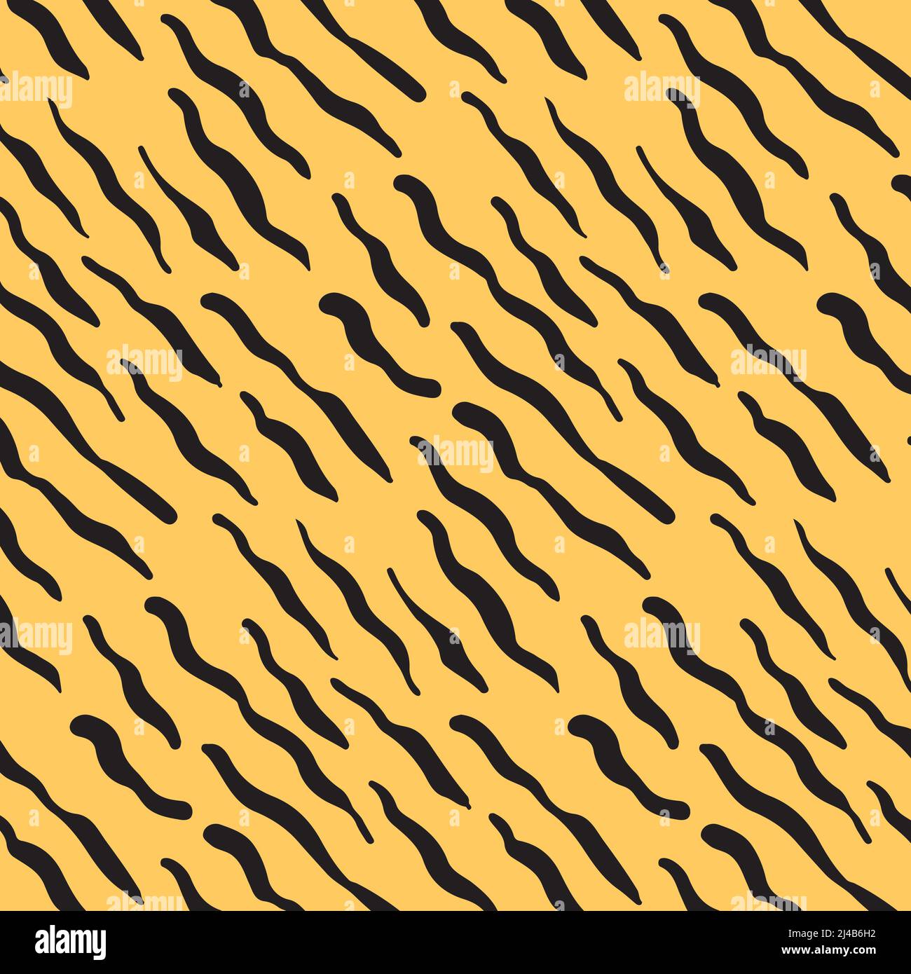 Hand drawn vector illustration of abstract tiger pattern Stock Vector ...