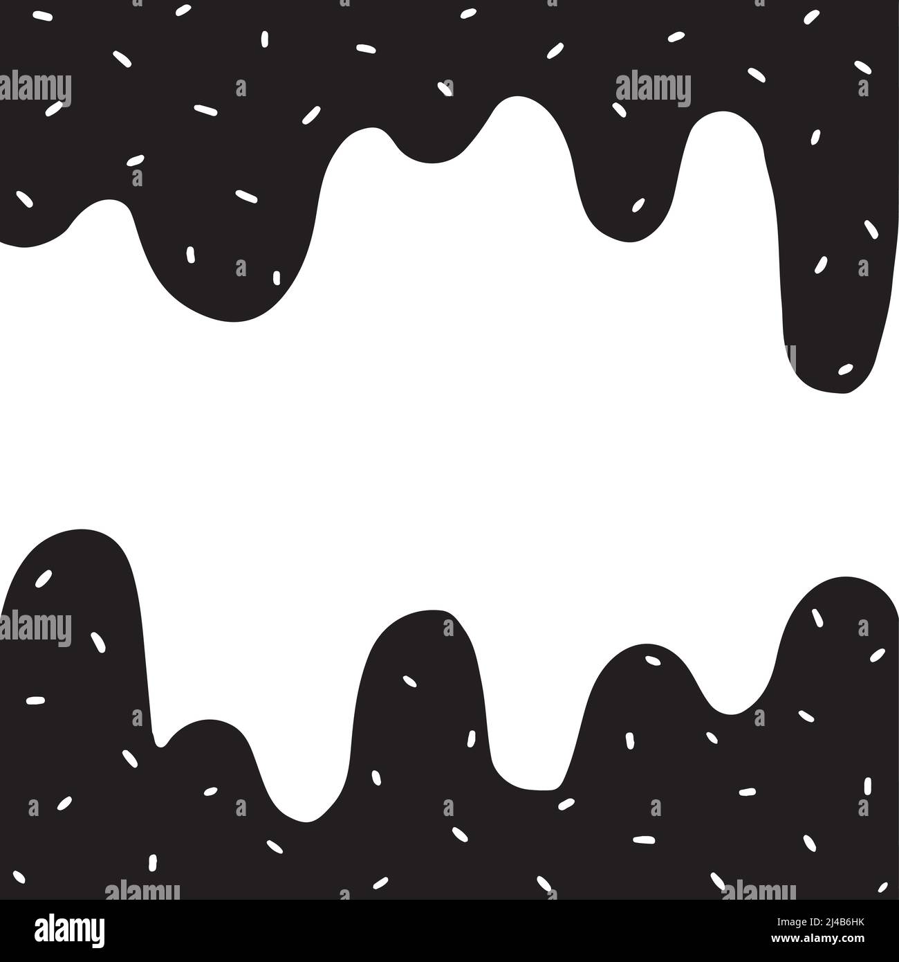 Hand drawn vector illustration of Dripping Liquid with blank space ...