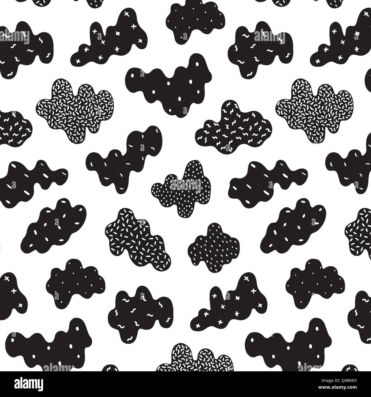 Hand drawn vector illustration of memphis pattern. Abstract wallpaper ...