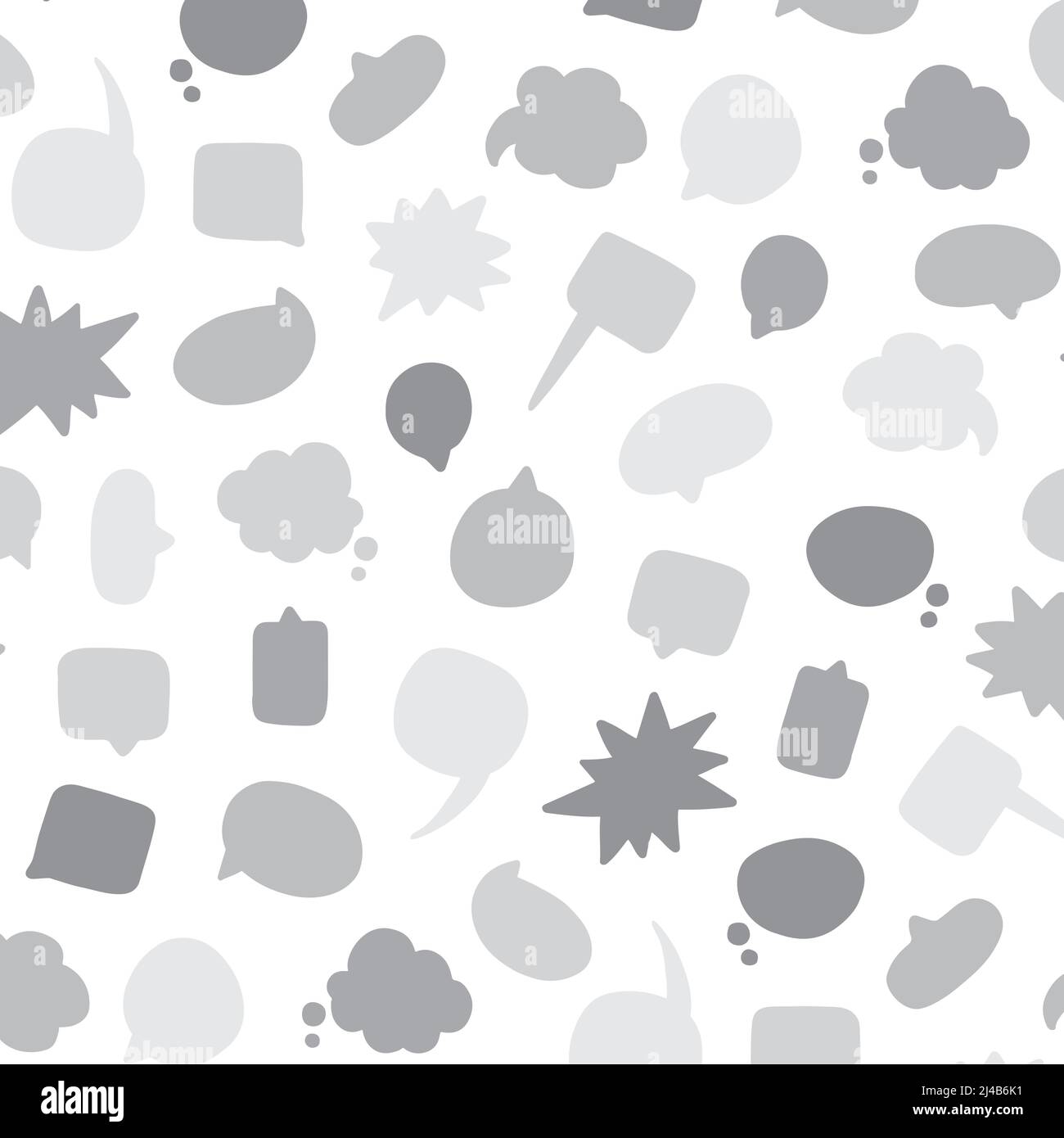 Hand drawn vector illustration of grey speech bubbles pattern Stock Vector Image & Art - Alamy