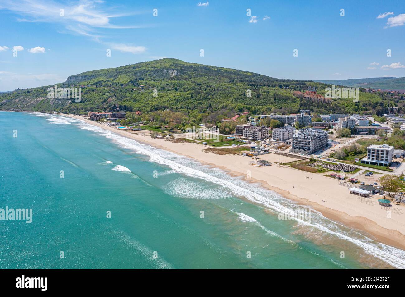 Aerial view of a beach in Bulgarian village Kranevo Stock Photo - Alamy