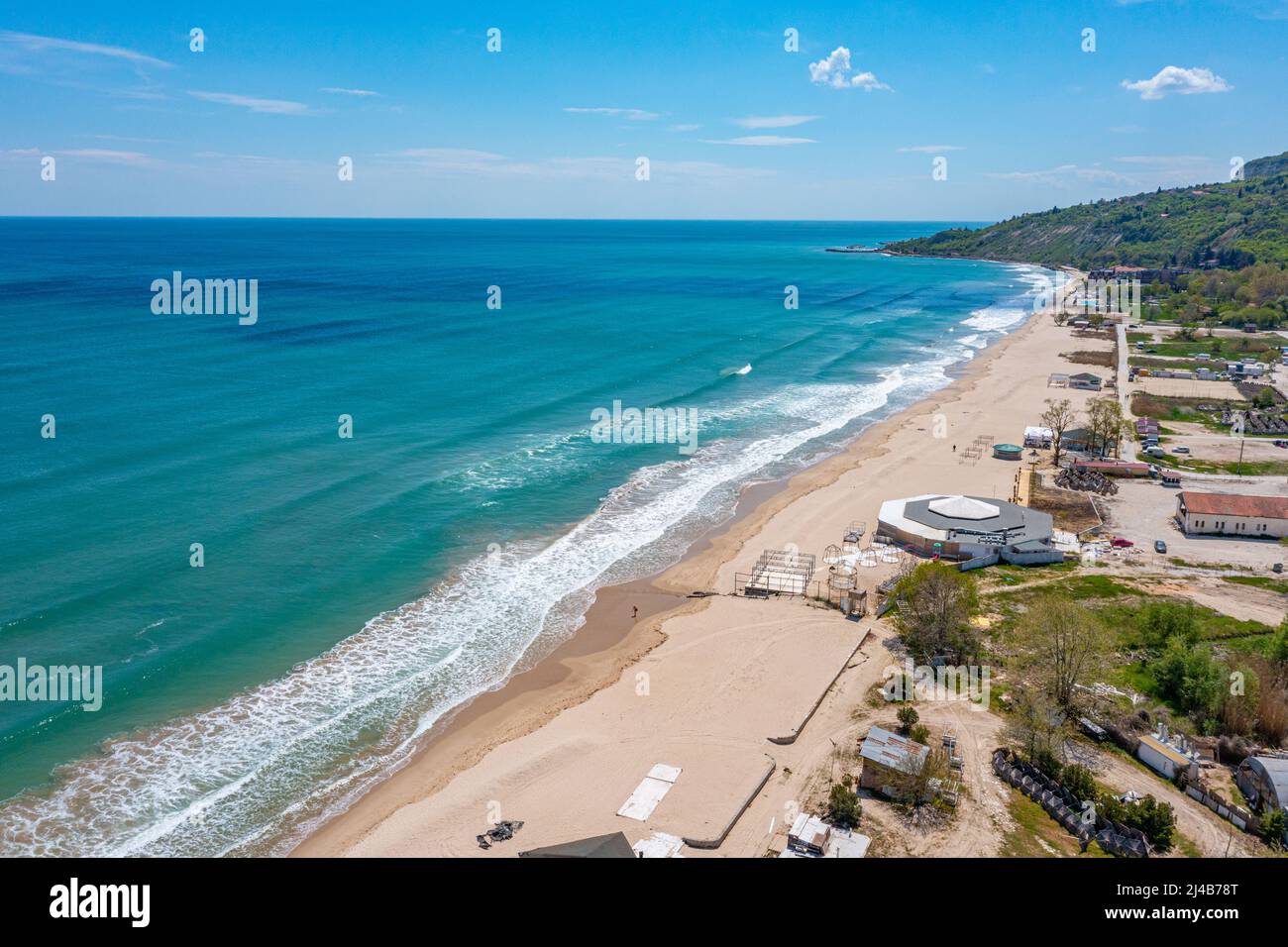 Aerial view kranevo beach in hi-res stock photography and images - Alamy