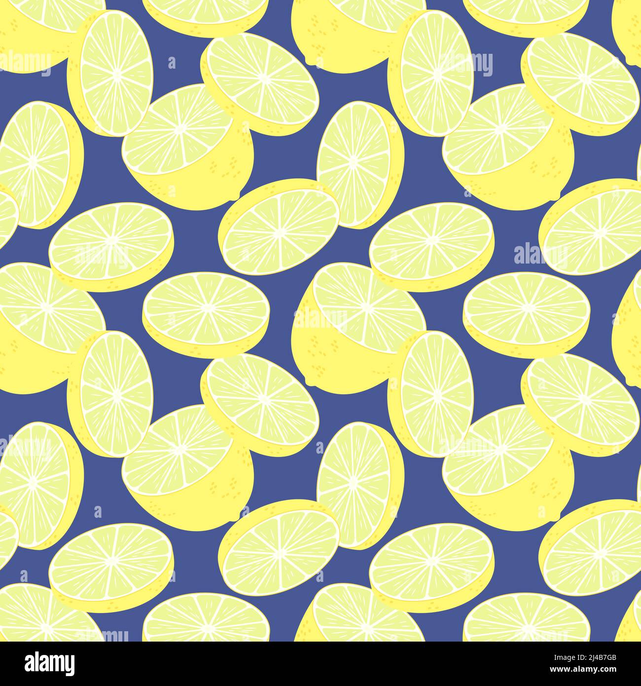 Seamless pattern with fresh lemons. Colorful endless fruit background ...