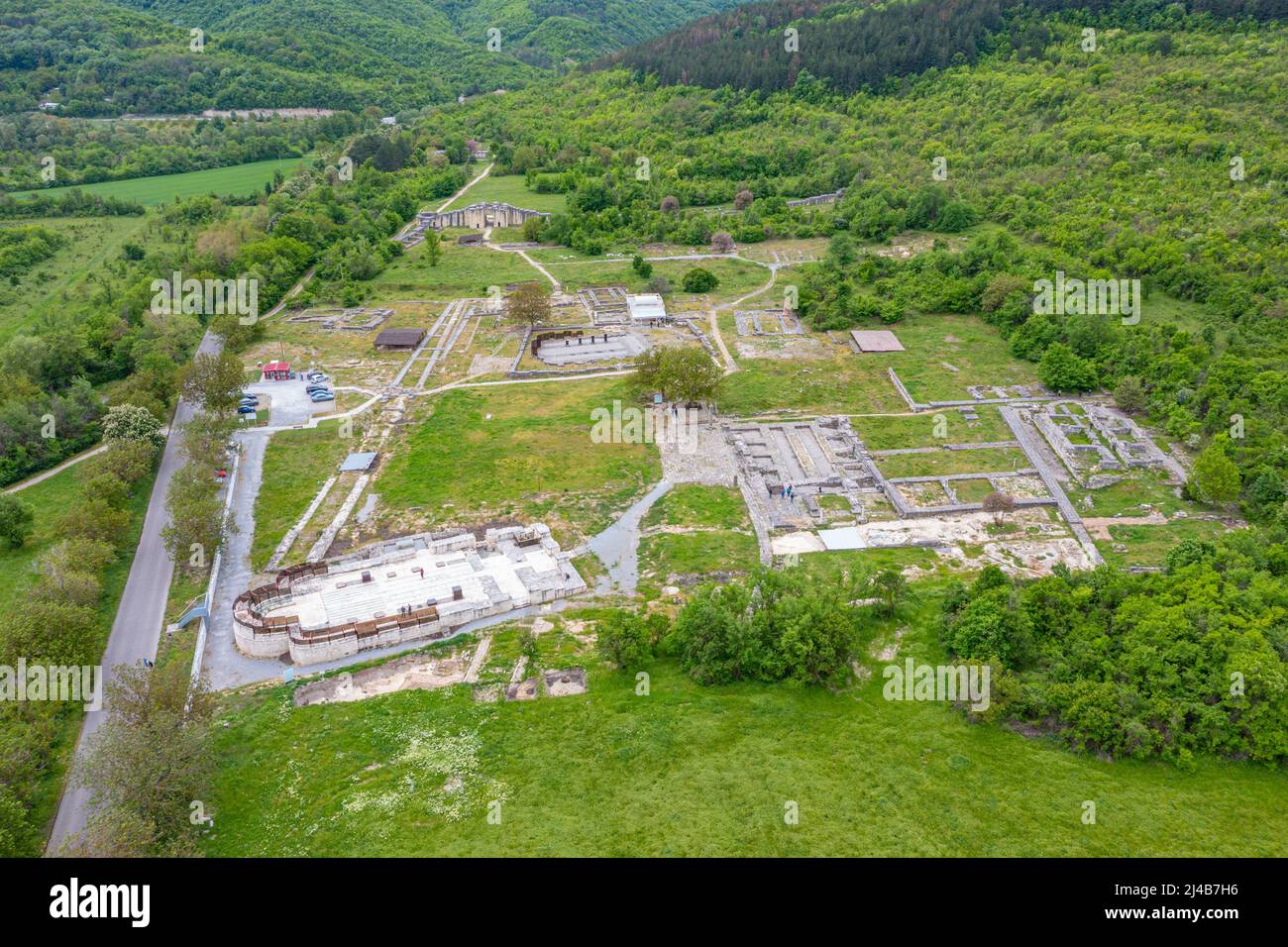 Ruins of an old Bulgarian capital Veliki Preslav Stock Photo - Alamy
