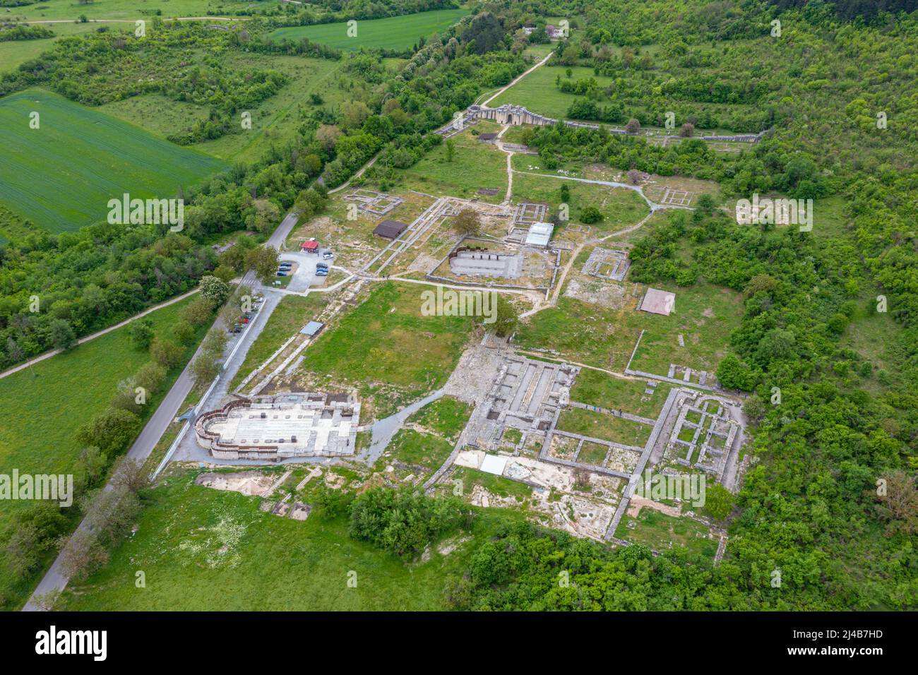 Ruins of an old Bulgarian capital Veliki Preslav Stock Photo - Alamy