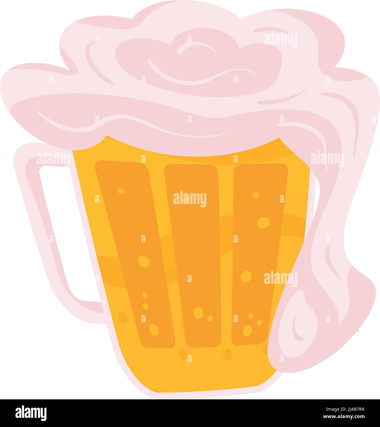 Isolated cartoonish style beer mug with foam Vector Stock Vector Image ...