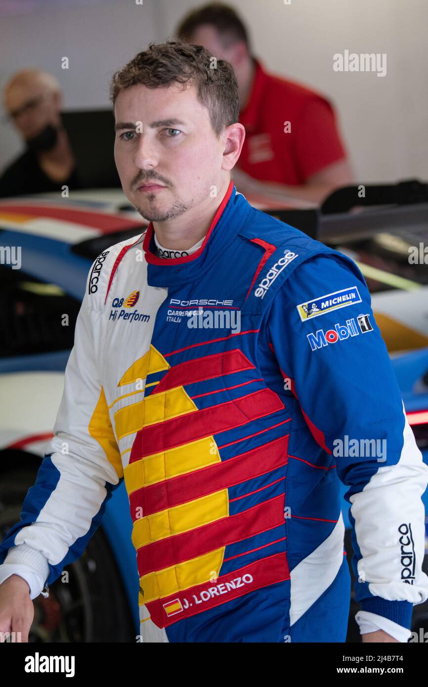 Monza, Italy. 13 April 2022. Jorge Lorenzo nr 8 Team Q8 Hi-Perform at ...