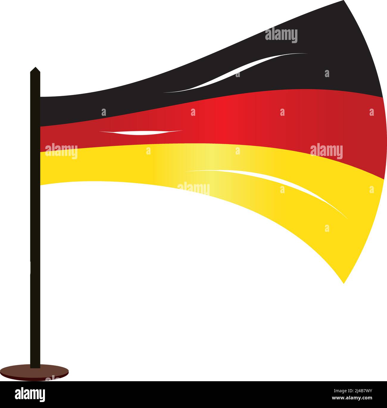 Isolated cartoonish style flag of Germany Vector Stock Vector Image ...