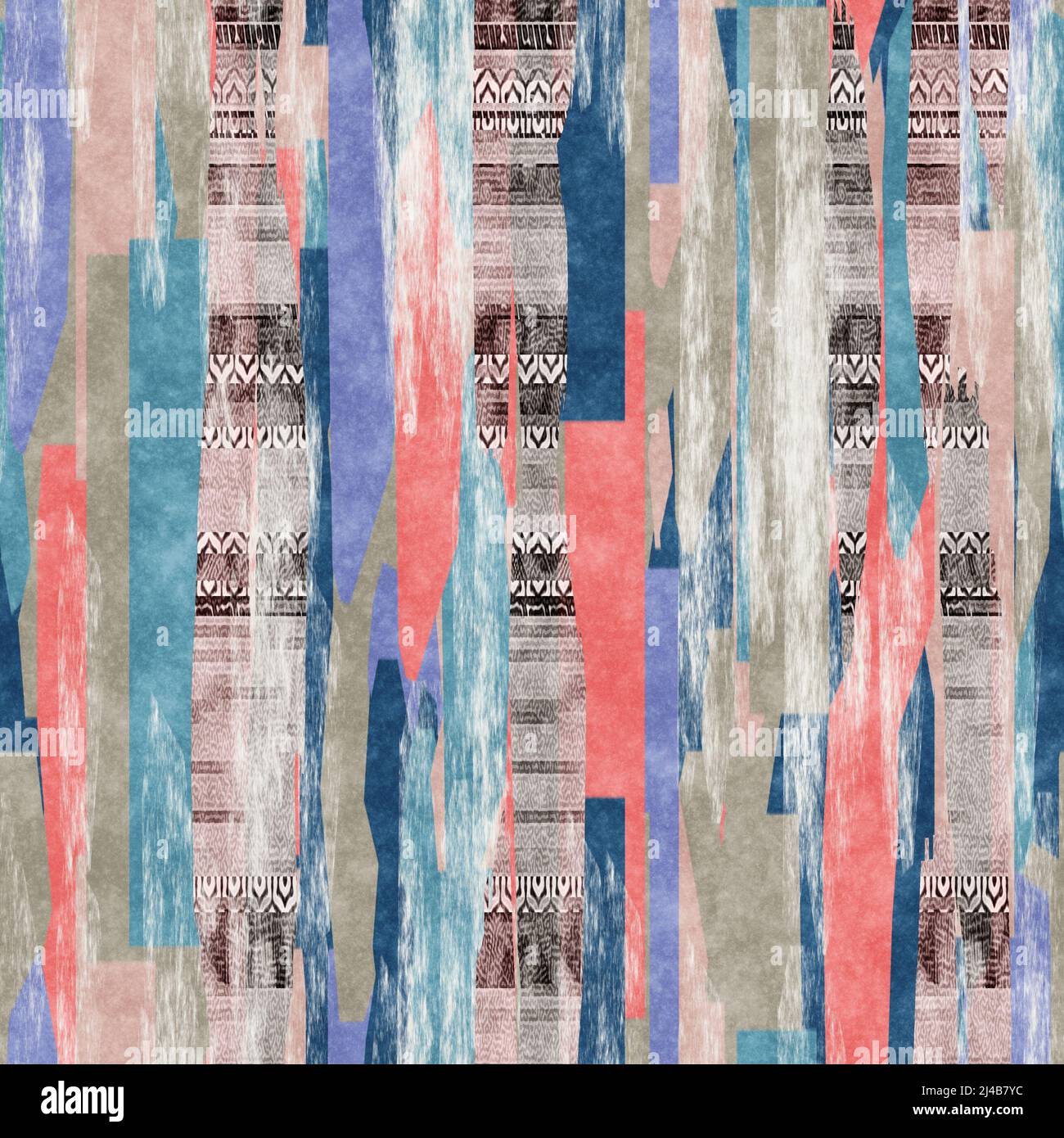 Seamless paper strip collage surface pattern design for print Stock ...