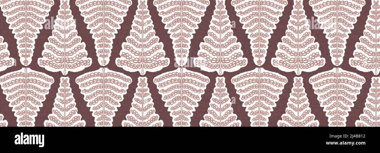 Gender neutral foliage leaf seamless raster border. Simple whimsical 2 ...